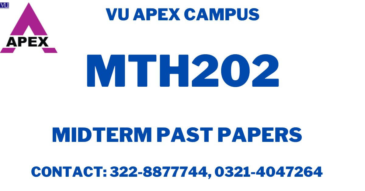 MTH202 Midterm Past Papers