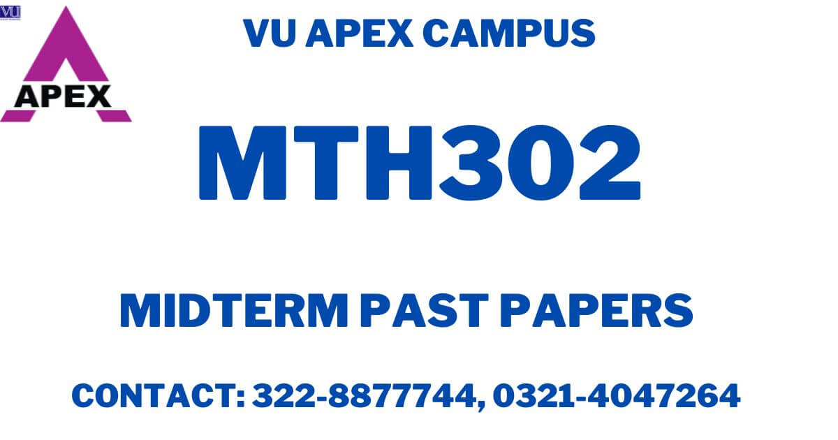 MTH302 Midterm Past Papers