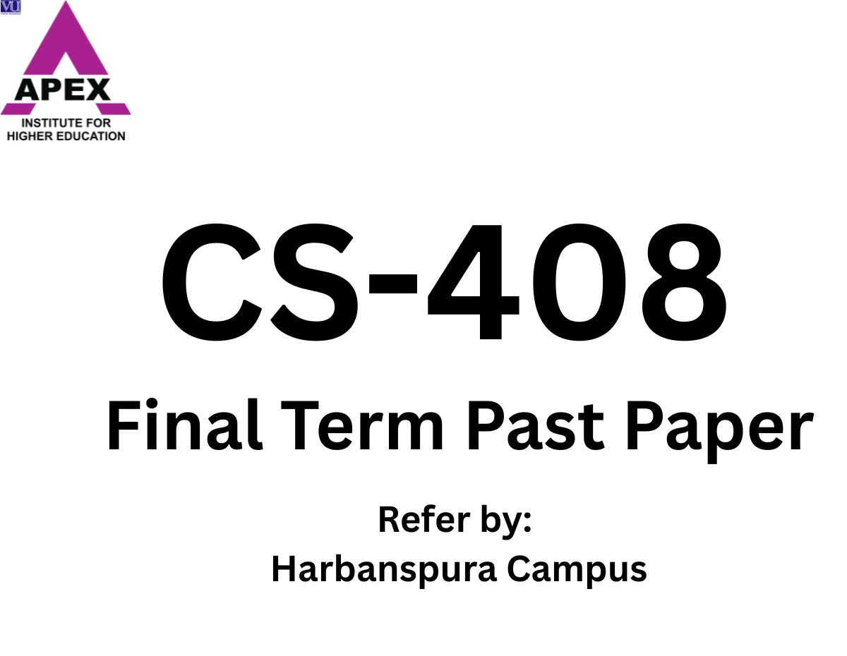 CS408 Final Term Past Papers