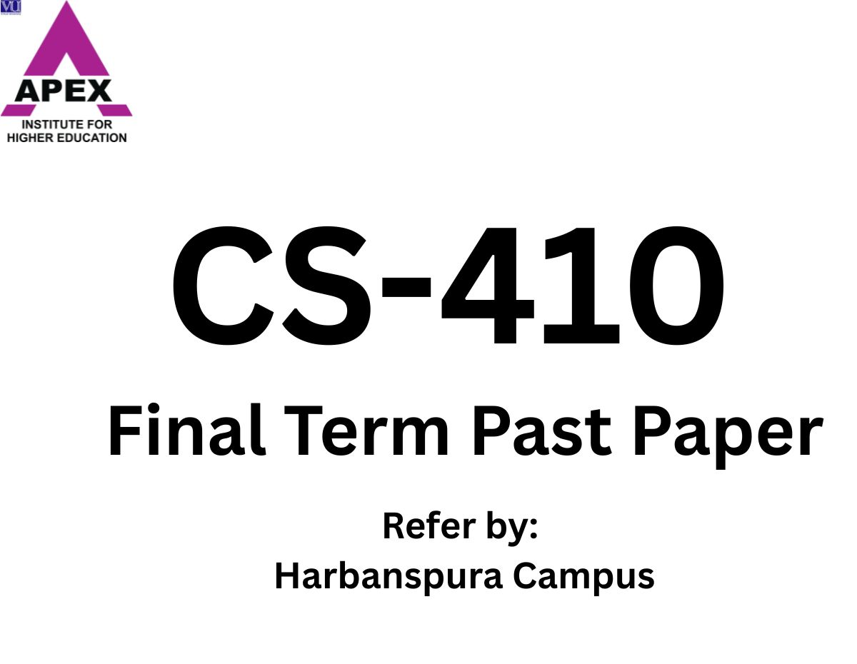 CS410 Final Term Past Papers