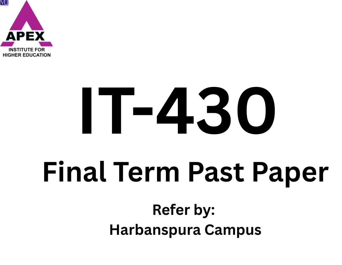 IT430 Final Term Past Papers