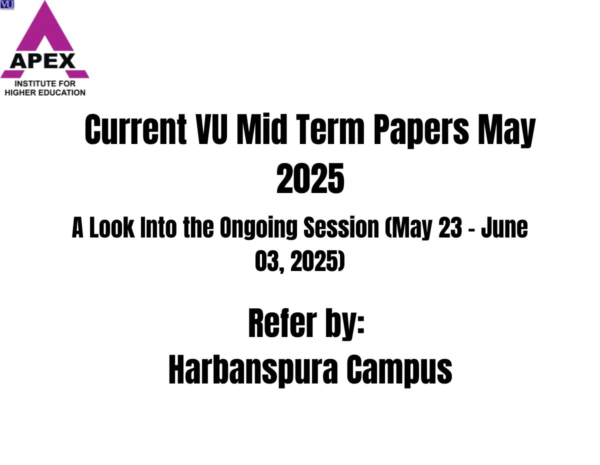 Current VU Mid Term Papers 2025