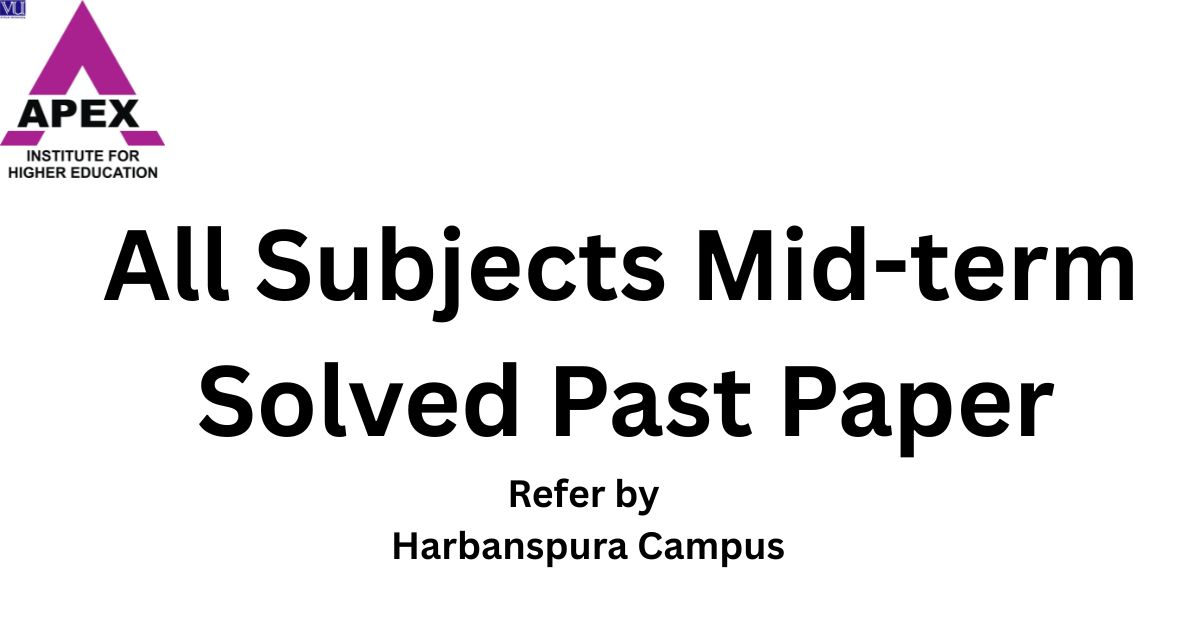 Midterm Past Paper Midterm Past Paper