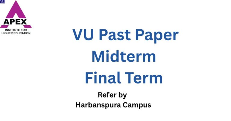 VU Past Paper